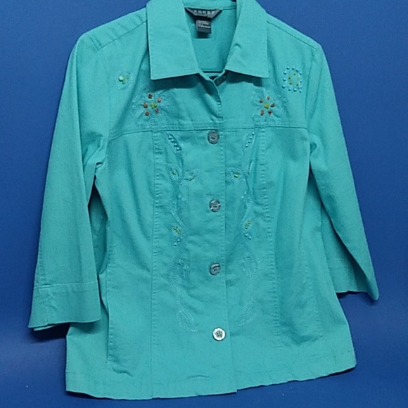 Koret | Jackets & Coats | Koret Light Jacket Embroidered Front Two Side ...